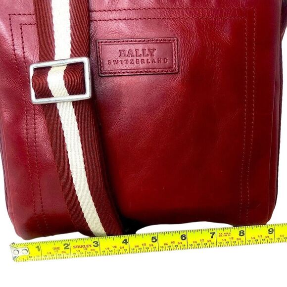 Bally | Bags | Bally Red Leather Top Zip Crossbody Shoulder Bag W Red ...